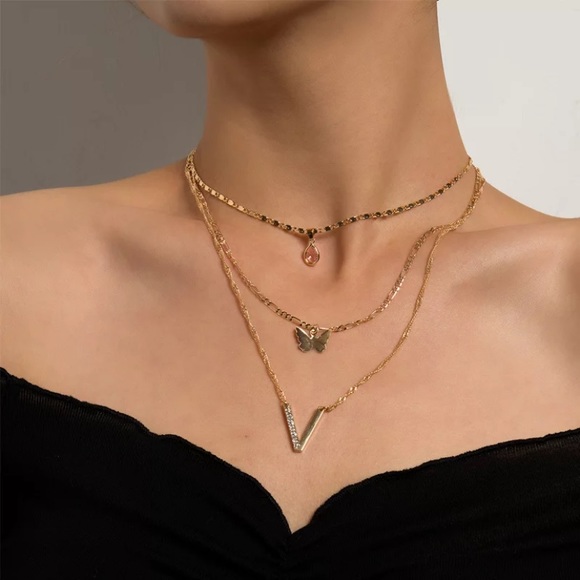 Jewelry | New 18k Gold Plated Multilayered Necklace | Poshmark